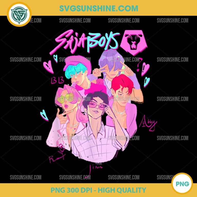 Powerful Saja Boys SVG – KPop Demon Hunters Male Group PNG Clipart
