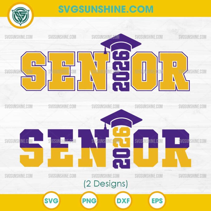 Senior 2026 SVG – Varsity Graduation Cap Design