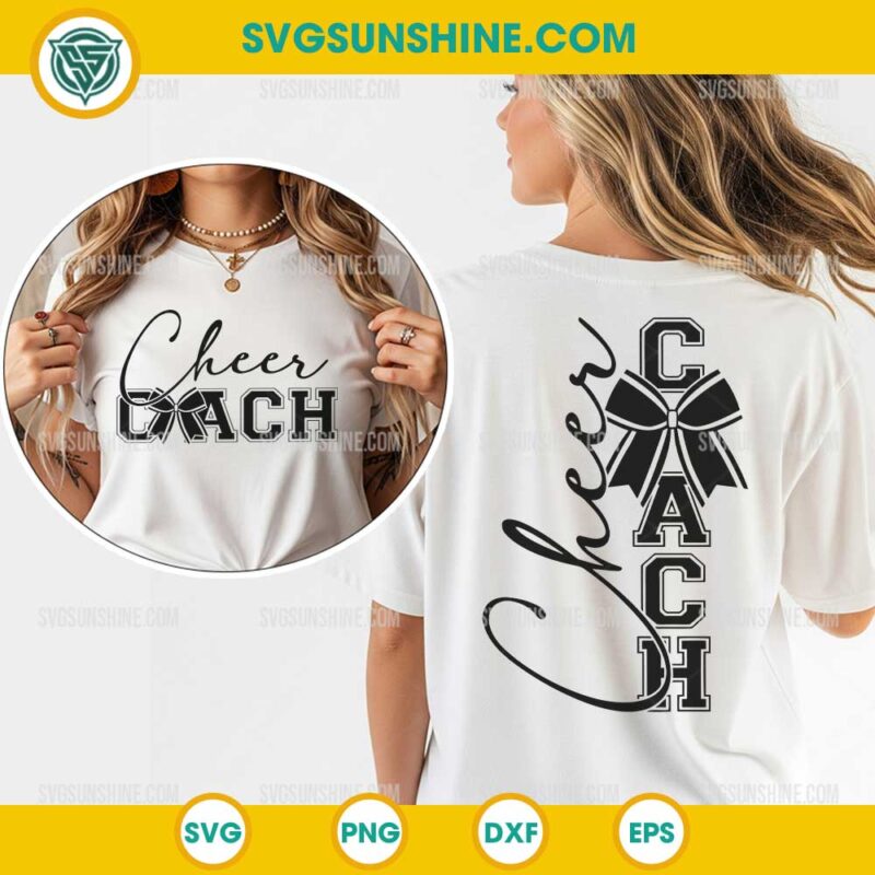 Cheer Coach SVG – Bow Letter Design Bundle for Cricut & Silhouette