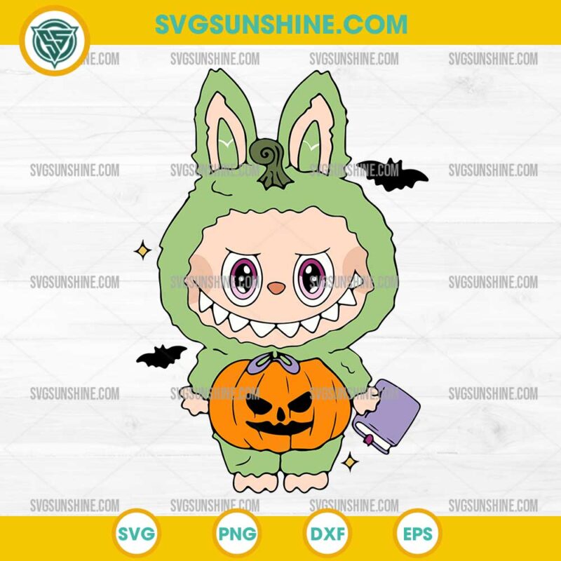 Cute Labubu Halloween SVG – Pumpkin Costume Clipart for Cricut Crafts