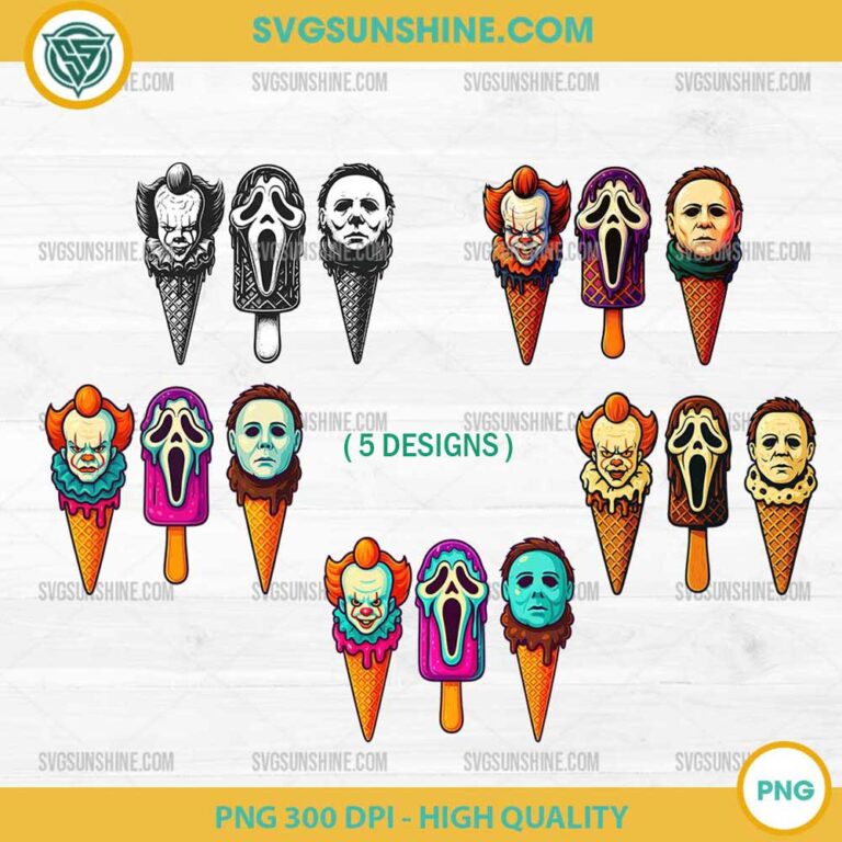 Horror Ice Cream PNG – Scary Movie Characters Popsicle Clipart 5 ...