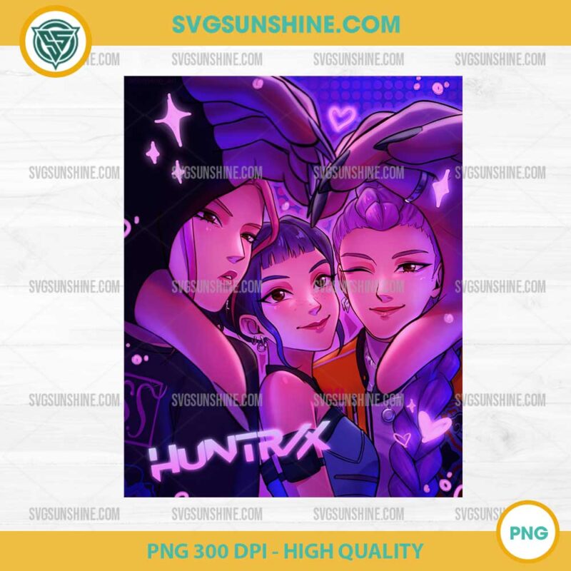 Huntrix KPop Demon Hunters PNG | Anime Chibi Girls Digital Clipart