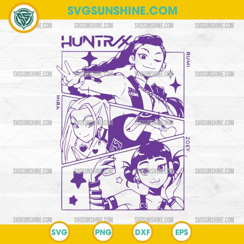 Iconic Huntrix Symbol SVG – KPop Demon Hunters Logo PNG Clipart