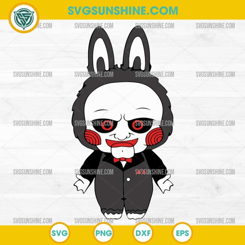 Labubu Jigsaw Halloween SVG – Scary Puppet Costume Design for Cricut Crafts