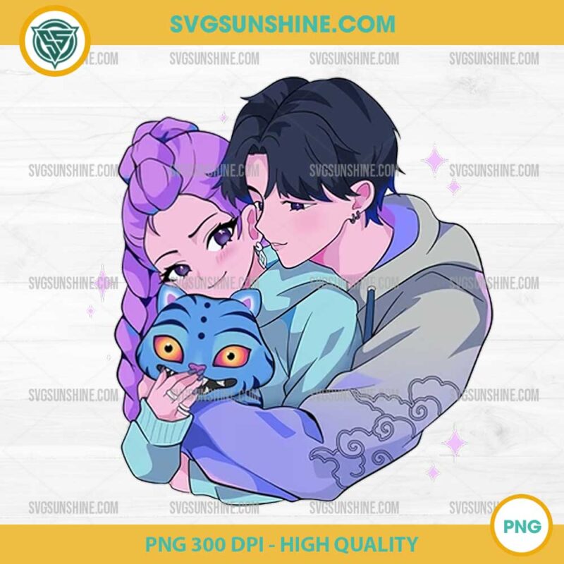 Rumi And Jinu Png Kpop Demon Hunters Couple Digital Download
