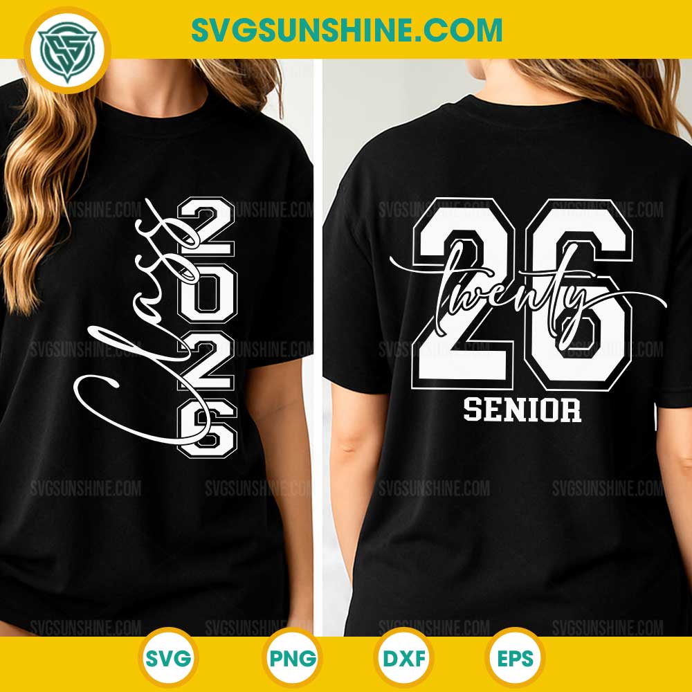 Senior 2026 SVG Bundle – Trendy Class Of 2026 Shirt Designs for Cricut ...