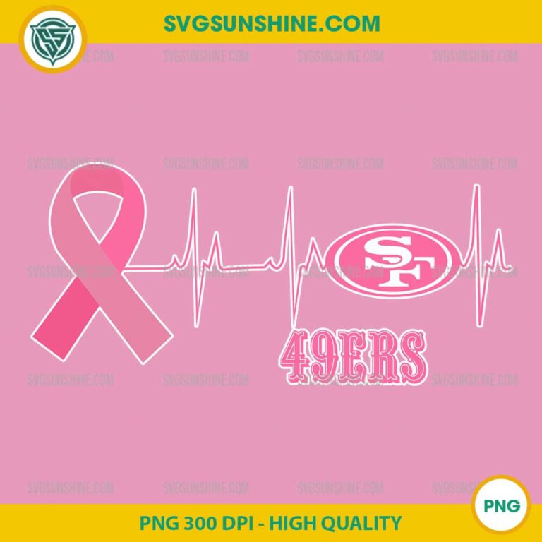49ers Breast Cancer PNG – San Francisco 49ers Pink Ribbon PNG Design