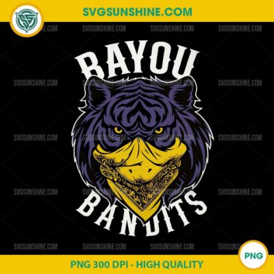 Bayou Bandits SVG – Tiger Mascot Logo PNG DXF EPS Digital Download