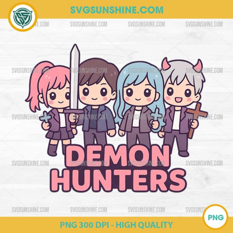 Bold KPop Demon Hunters SVG – Official Logo PNG Clipart Design