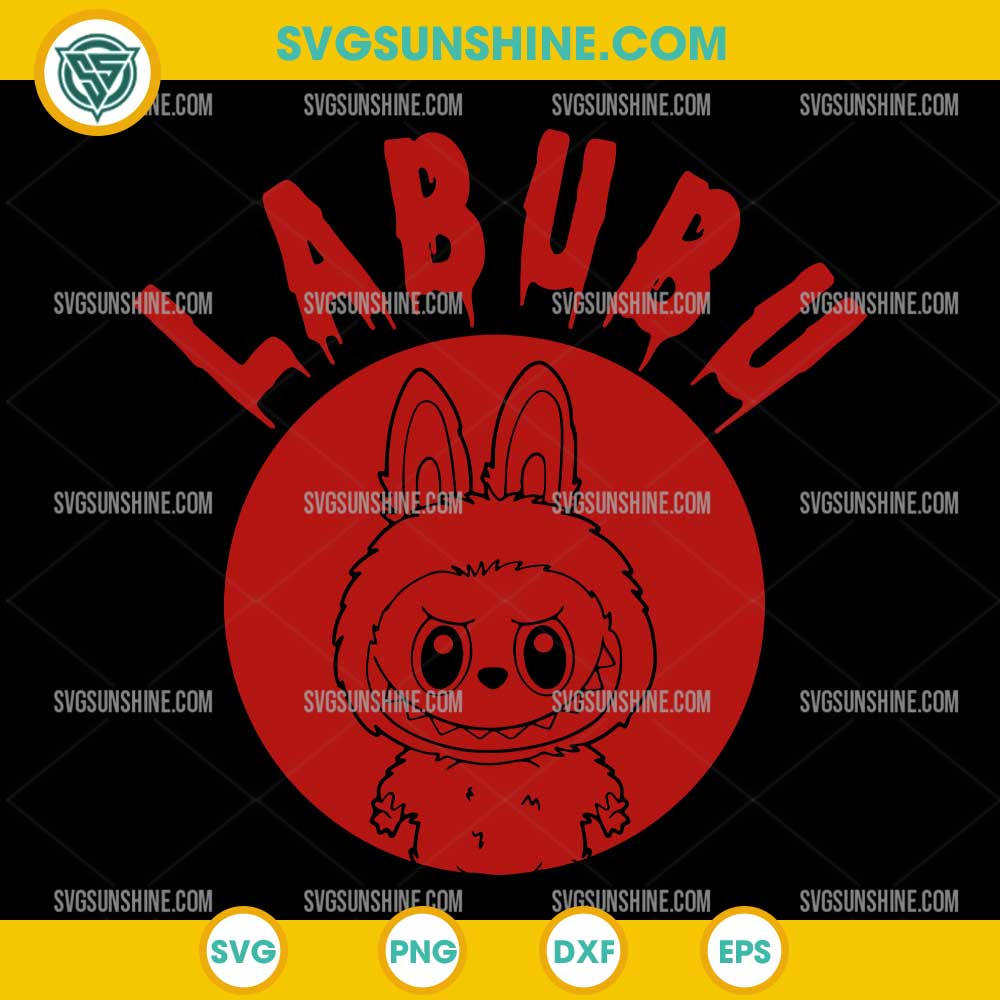 Halloween Labubu Edgy Red Circle SVG PNG DXF EPS Cricut Design