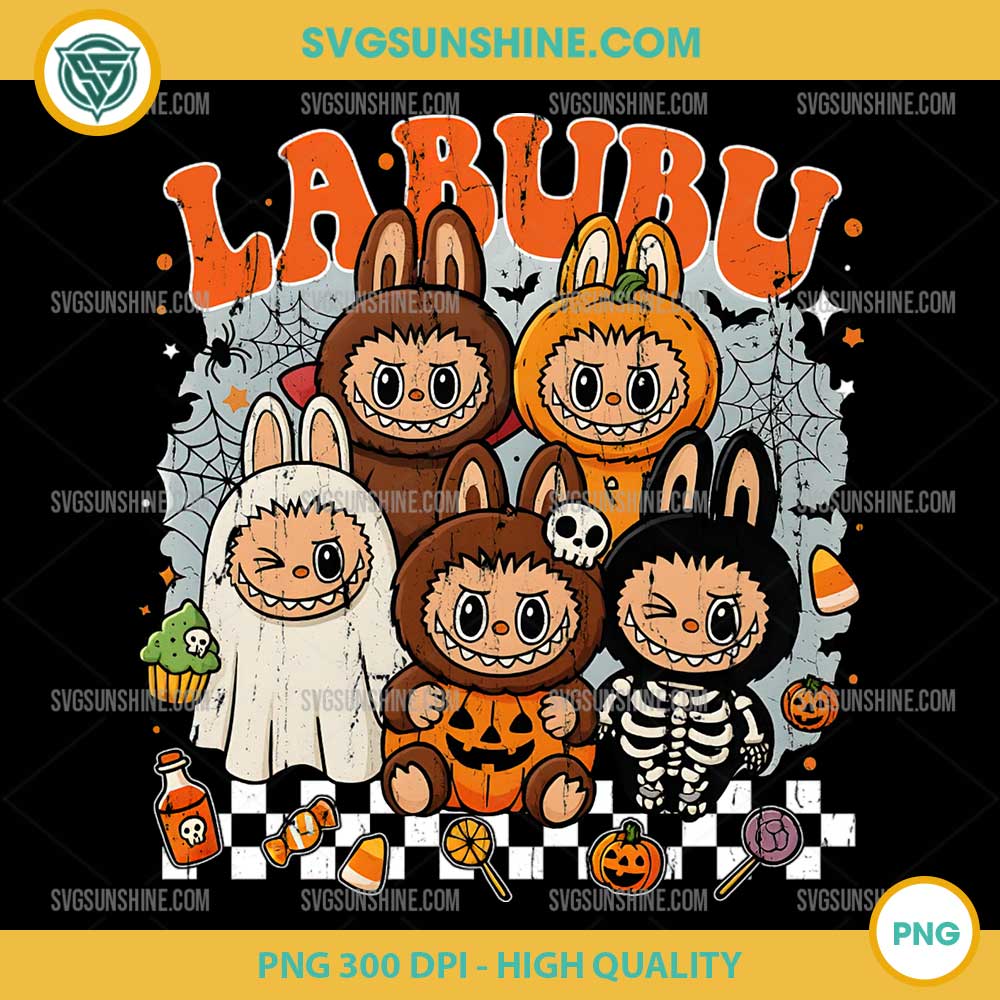 Halloween Labubu PNG – Cute Spooky Labubu Characters in Ghost, Pumpkin ...