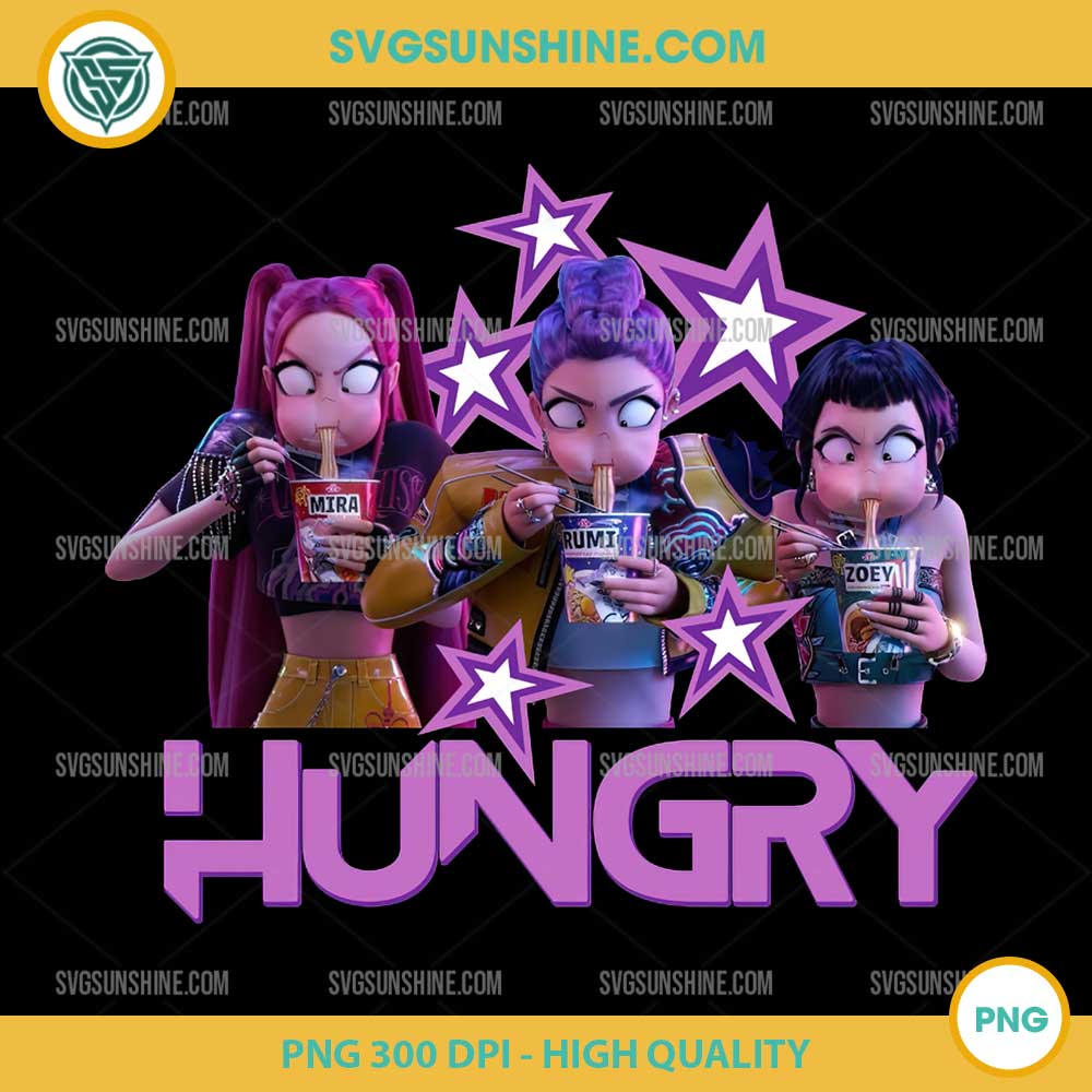 Huntrix Hungry Ramyeon PNG – KPop Demon Hunters Funny Anime Girl Group ...