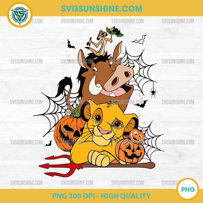 Lion King Halloween PNG – Simba, Timon & Pumbaa PNG Design for ...