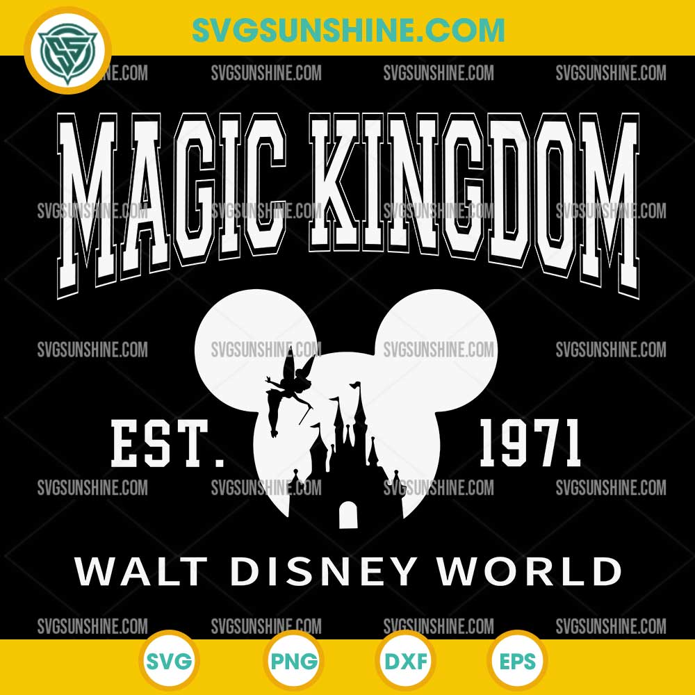 Magic Kingdom Est 1971 SVG PNG – Walt Disney World Castle Mickey Head ...
