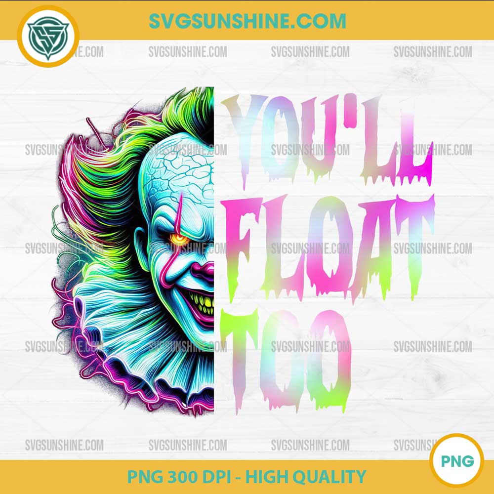The Clown Pennywise PNG Designs, It Horror Movie PNG Sublimation
