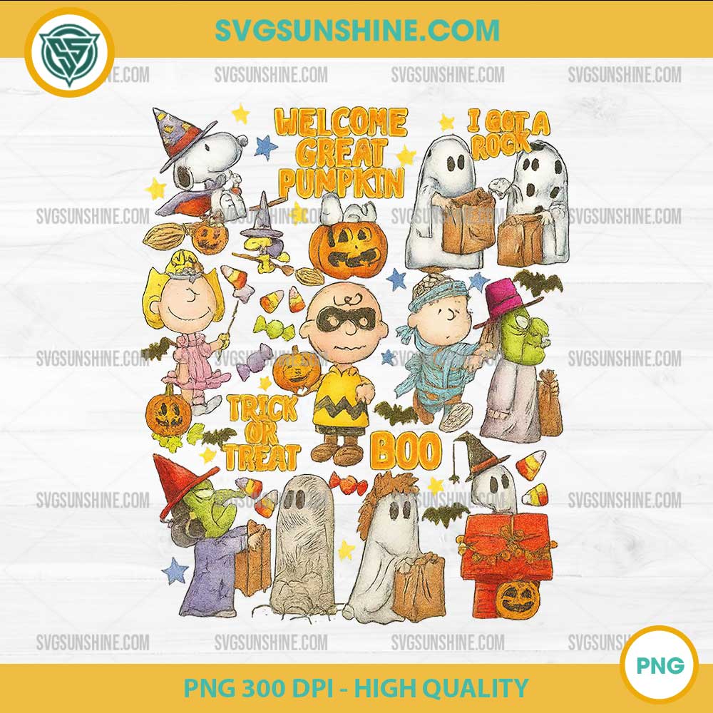 Snoopy Halloween PNG – Peanuts Great Pumpkin Trick or Treat PNG Design