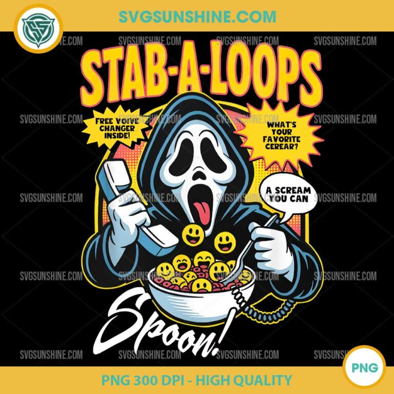 Stab-A-Loops Ghostface PNG – Horror Cereal Box Parody PNG Clipart