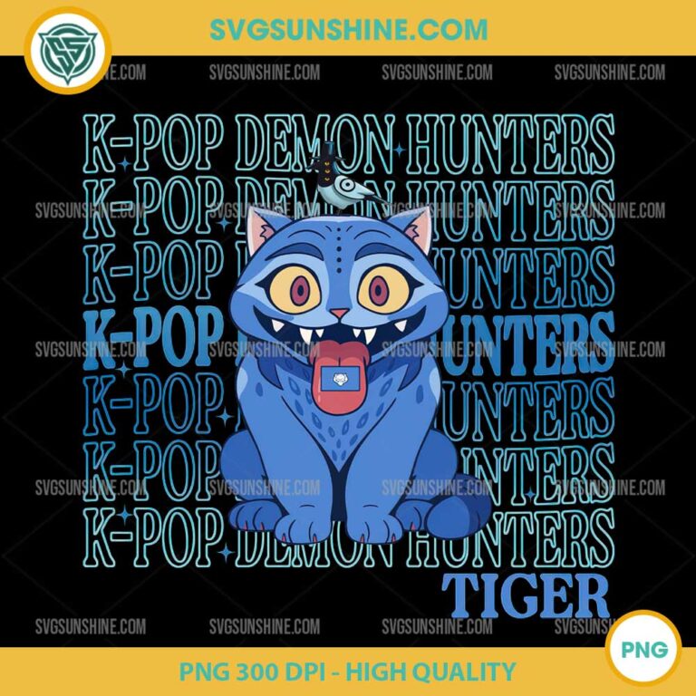 Derpy Blue Tiger Kpop Demon Hunters PNG – High Quality Digital Download