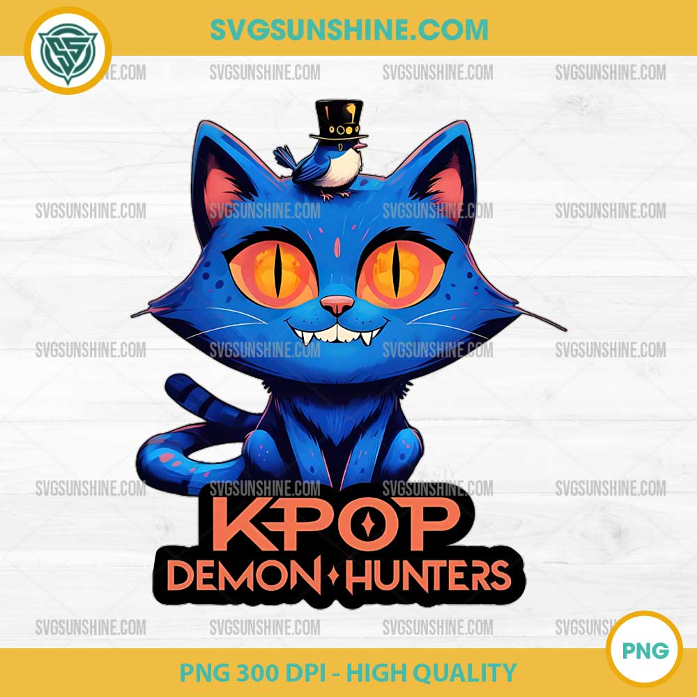Derpy Tiger Kpop Demon Hunters PNG – Premium Blue Tiger Digital Download