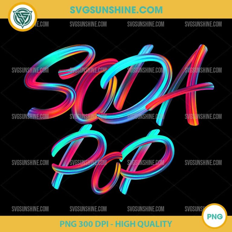 Neon Gradient Soda Pop PNG – The Saja Boys Soda Pop PNG Digital Download