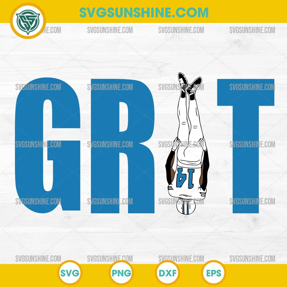 Amon-Ra St. Brown Detroit Grit SVG | Detroit Grit Football SVG Cut File ...