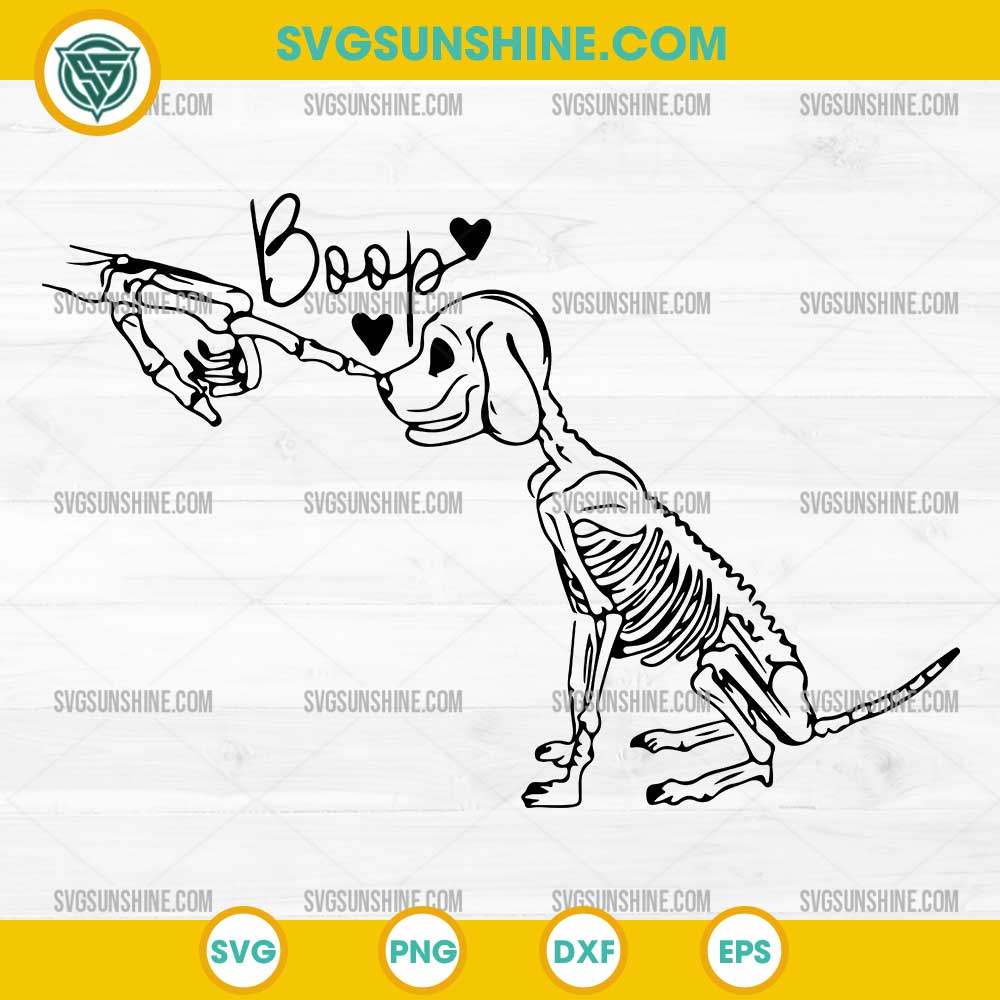 Dog Skeleton Boop SVG | Boop Dog Halloween SVG | Cute Skeleton Dog Boop ...