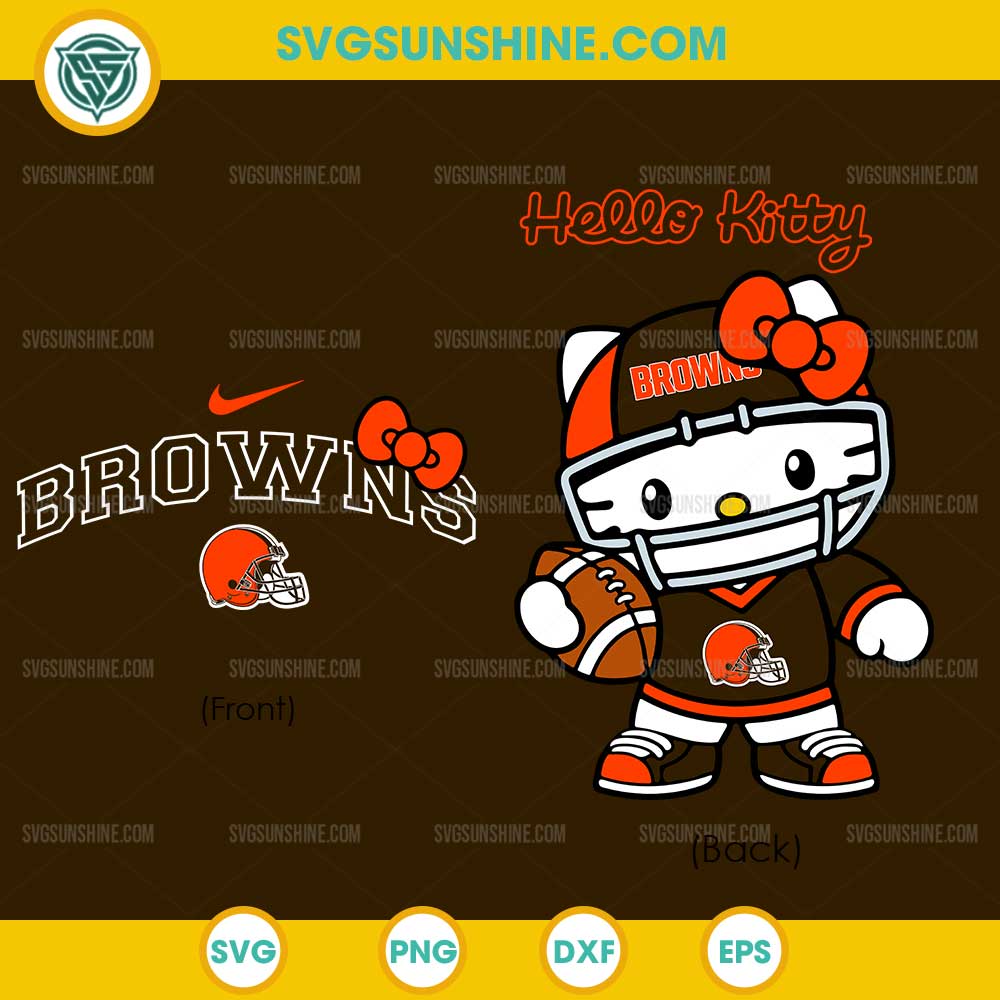 Perfect Hello Kitty Cleveland Browns SVG PNG DXF EPS – Adorable NFL ...