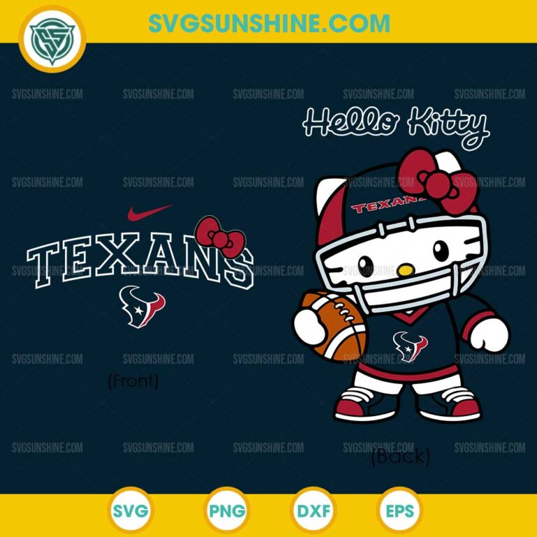 Perfect Hello Kitty Houston Texans SVG PNG DXF EPS – Adorable NFL ...