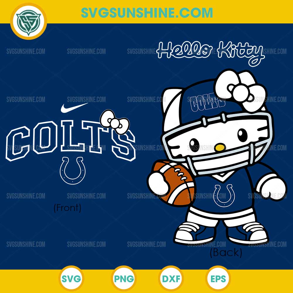 Exclusive Hello Kitty Indianapolis Colts SVG PNG DXF EPS – Cute NFL ...