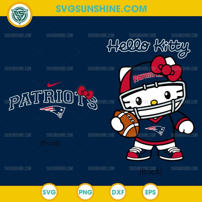 Ultimate Hello Kitty New England Patriots SVG PNG DXF EPS – Cute NFL ...
