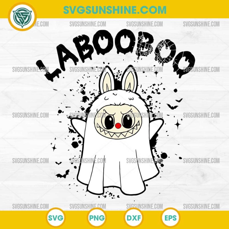 Labubu Ghost LaBooBoo SVG | Cute Halloween Monster SVG | Labubu Ghost ...