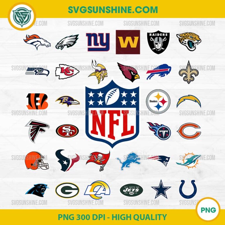 Ultimate NFL Teams Logos PNG – All 32 Football Team Logos High Quality