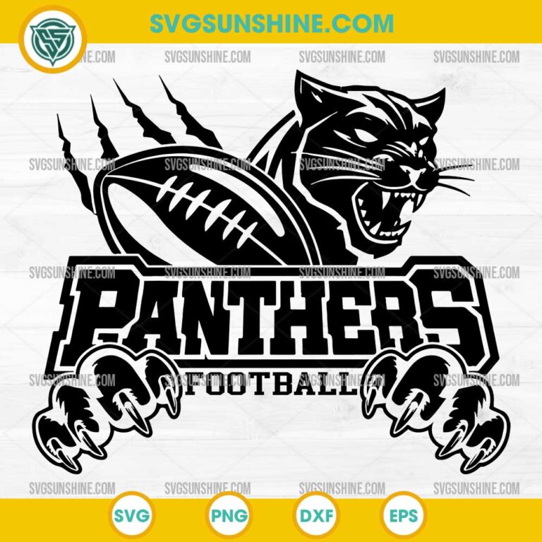 Panthers Football SVG | Carolina Panthers Fan SVG | Wildcat Team Claw ...