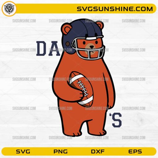 Da Bears Chicago Football SVG | Cute Chicago Bears DA BEARS Football ...