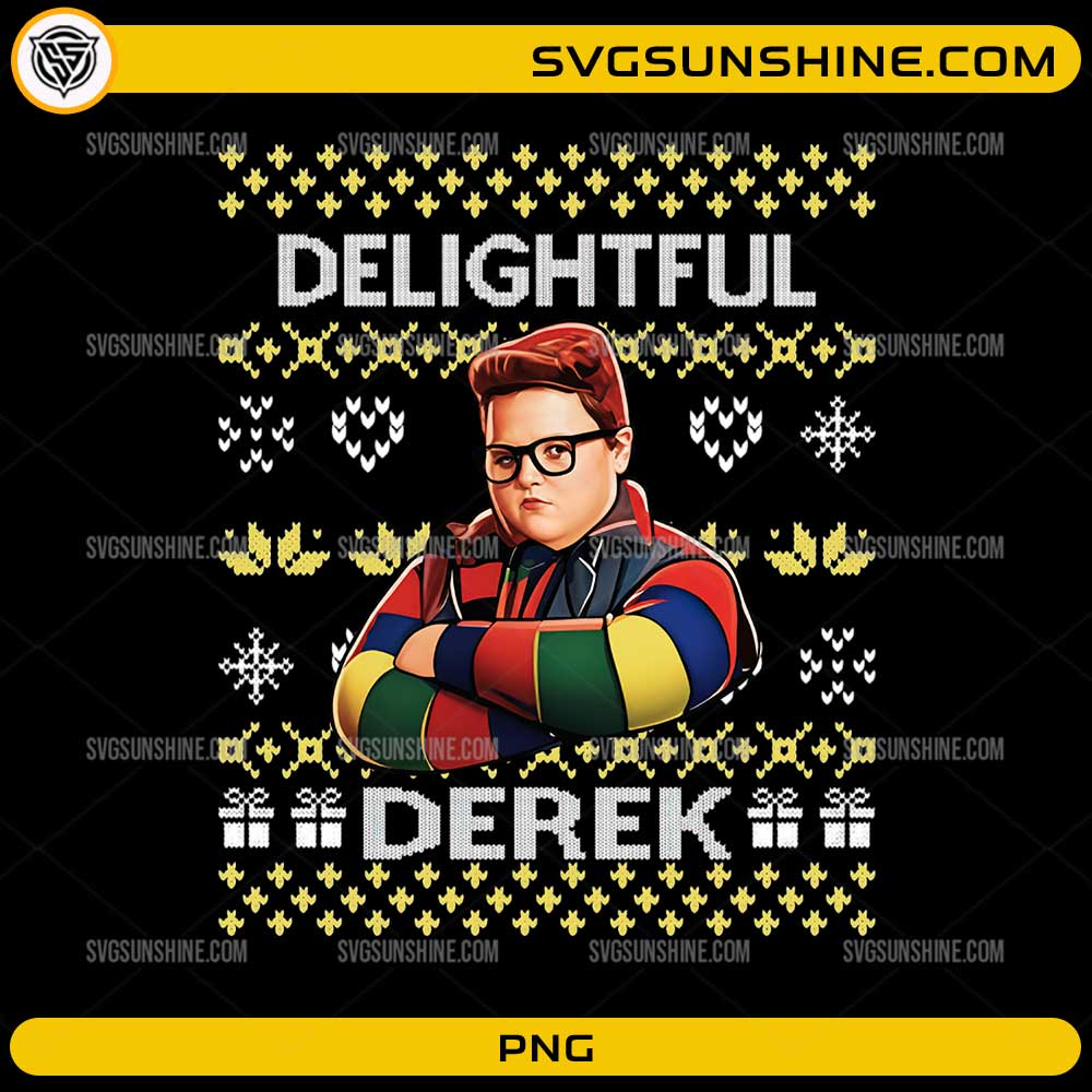 Delightful Derek Ugly Sweater PNG | Stranger Things 5 Derek Turnbow ...