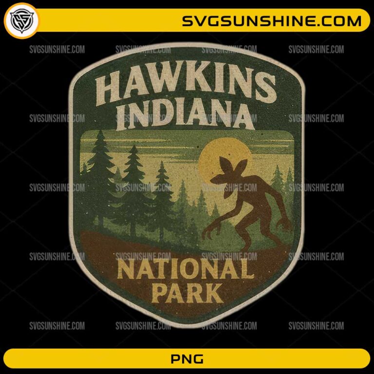 Hawkins Indiana National Park PNG | Demogorgon Stranger Things PNG Design
