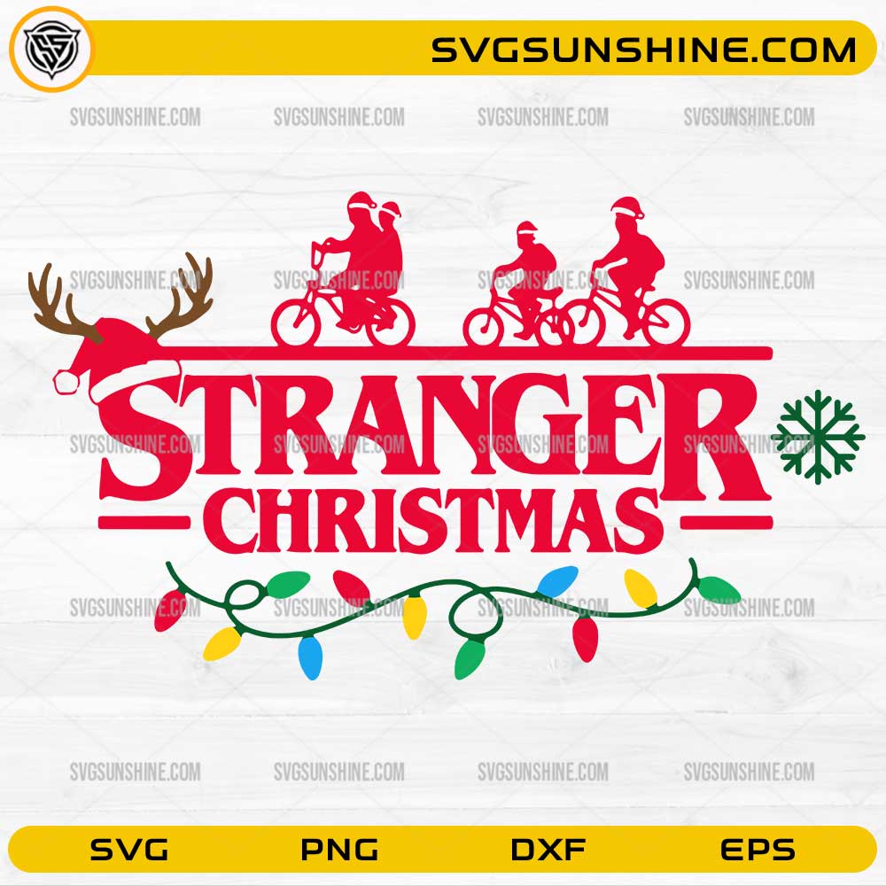 Stranger Christmas SVG PNG | Stranger Things Christmas Lights SVG Cut File