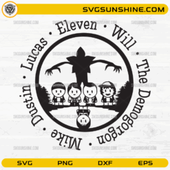 Stranger Things Characters SVG | Dustin Lucas Eleven Will Mike ...