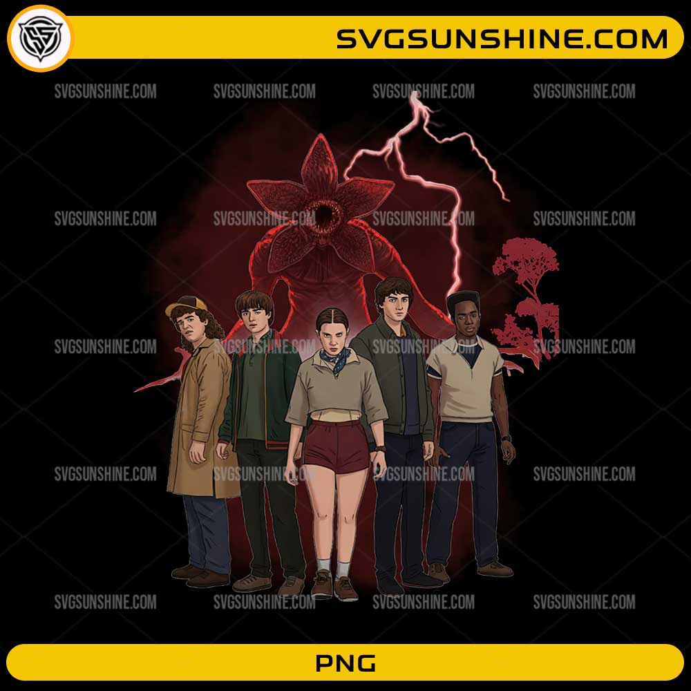 Stranger Things Season 5 PNG | Eleven Mike Will Dustin Lucas PNG Design