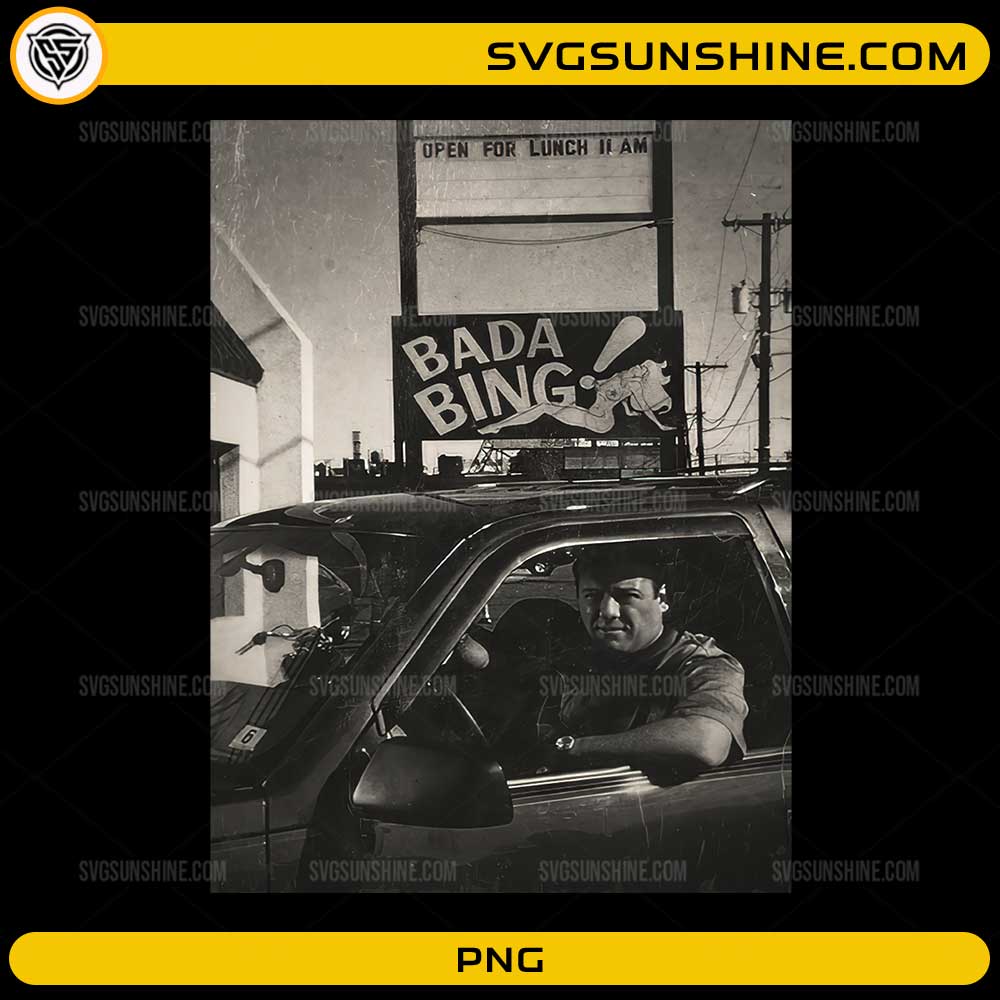 Tony Soprano Bada Bing PNG | Iconic Sopranos Mafia Scene PNG Design