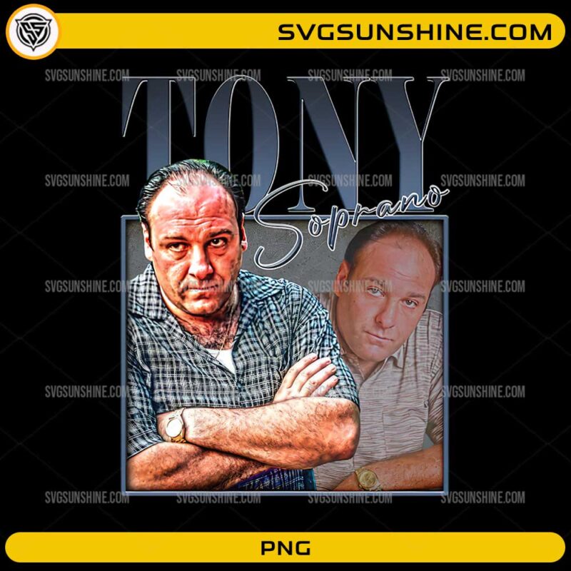 Tony Soprano PNG | Iconic Sopranos Character Portrait PNG Design