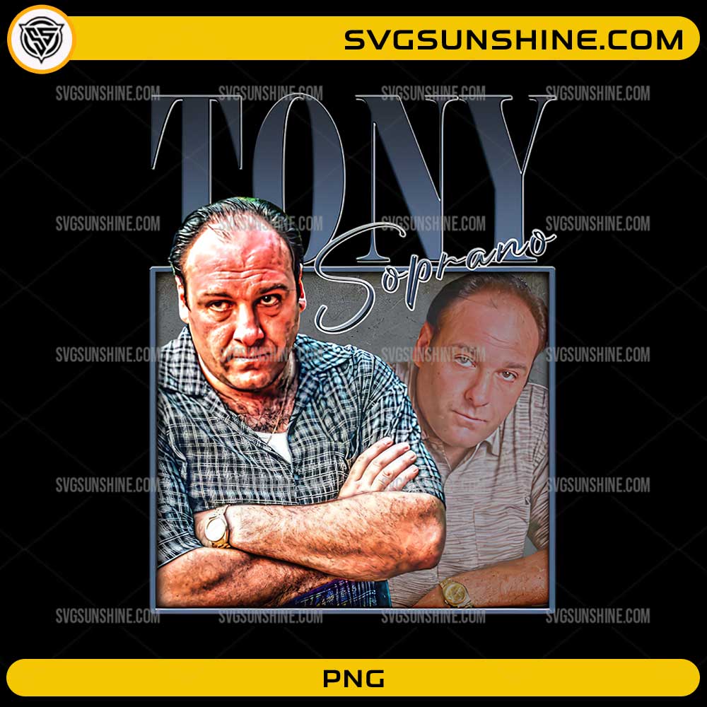 Tony Soprano PNG | Iconic Sopranos Character Portrait PNG Design