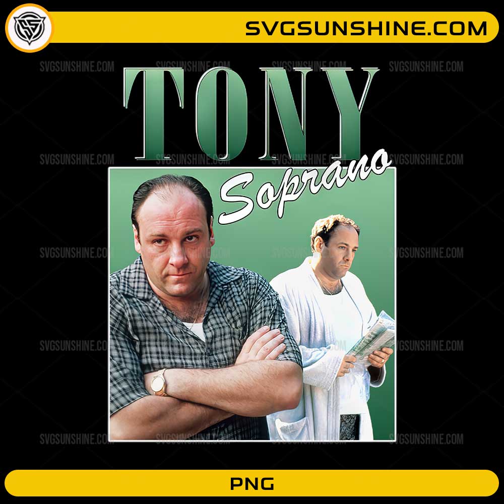 Tony Soprano Retro PNG | Classic Sopranos Mafia Character PNG Design