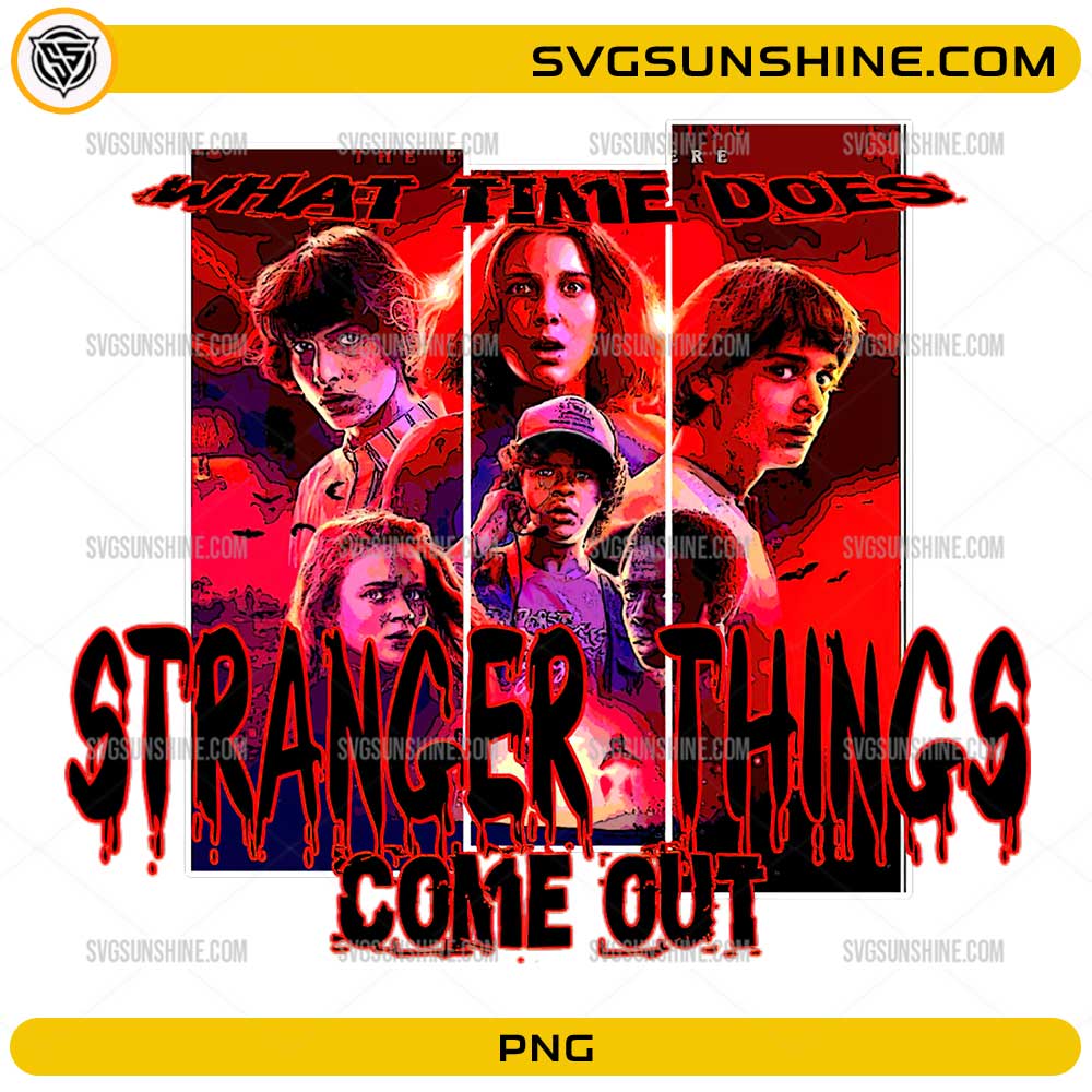 What Time Does Stranger Things Come Out PNG | Stranger Things Cast Red ...