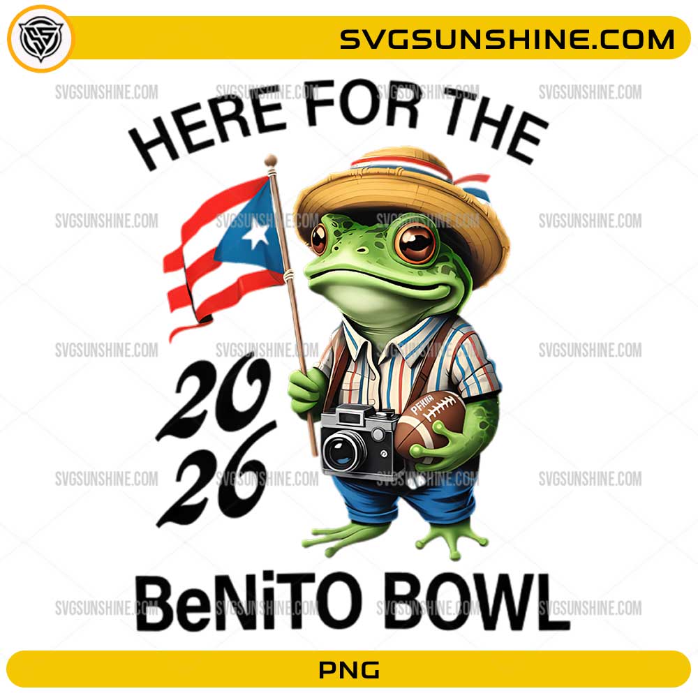 Here For The Benito Bowl 2026 PNG | Bad Bunny Super Bowl Fan Art Design