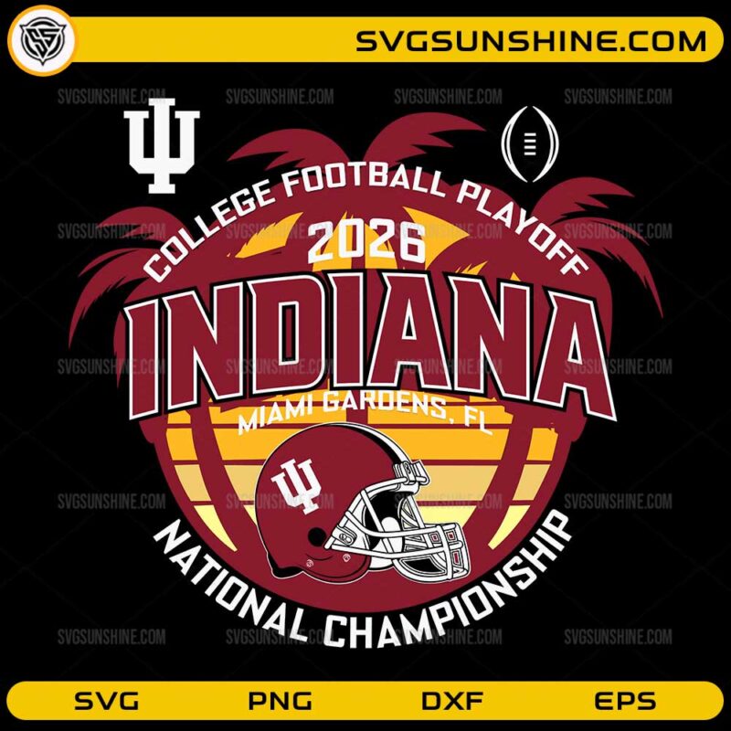 Indiana College Football Playoff National Championship 2026 SVG PNG EPS