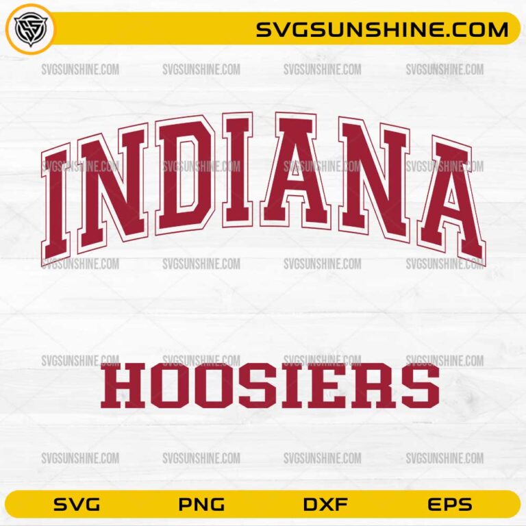 Indiana Hoosiers College SVG File – Arched Indiana Varsity Lettering Design