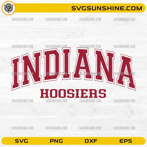 Indiana Hoosiers Varsity SVG Design – Classic College Lettering Cut File