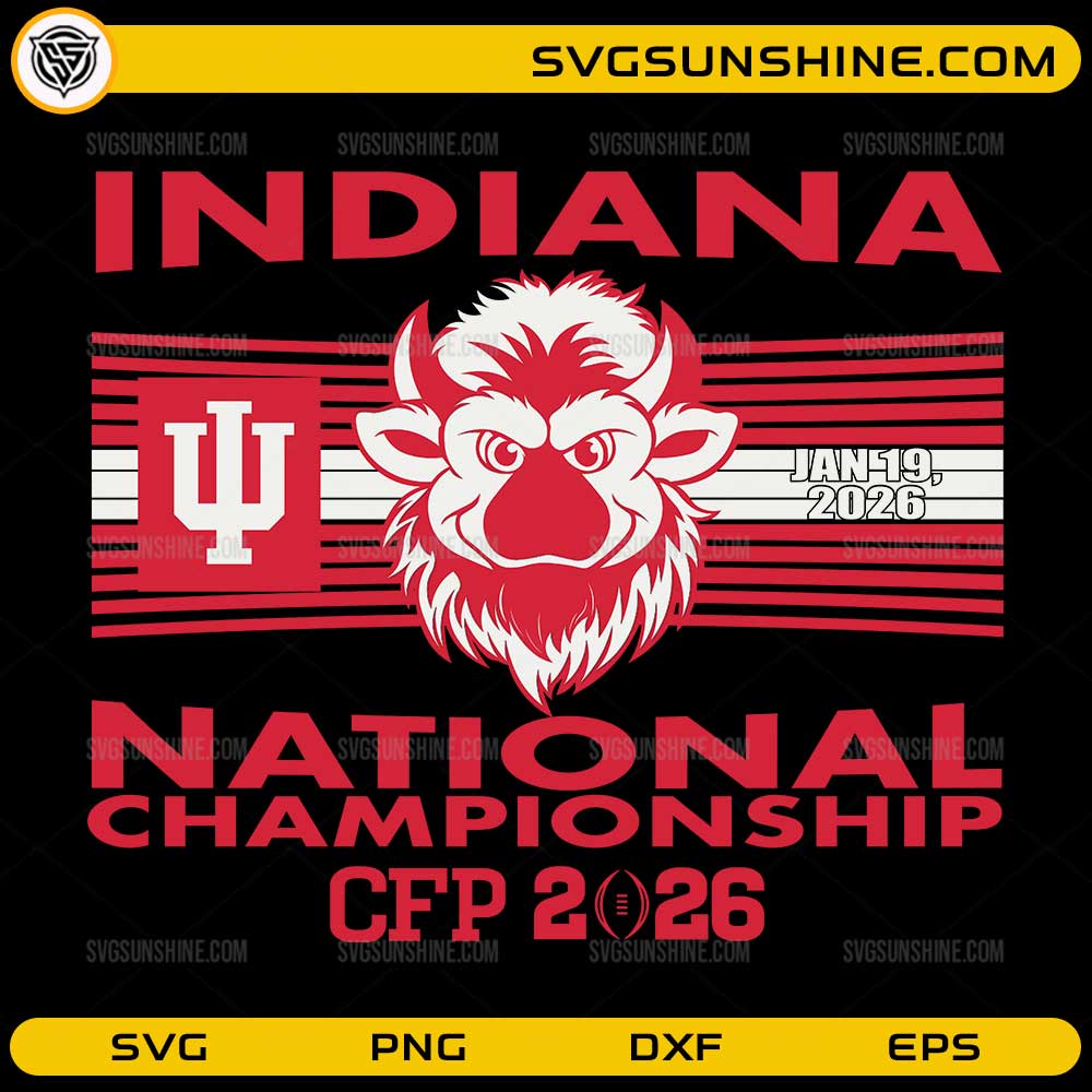 Indiana National Championship CFP 2026 SVG | Indiana Football Champions ...