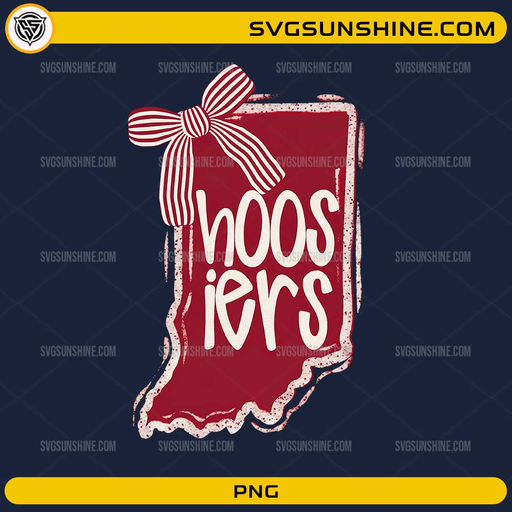 Indiana State Hoosiers PNG Design – Cute Bow Indiana Hoosiers PNG